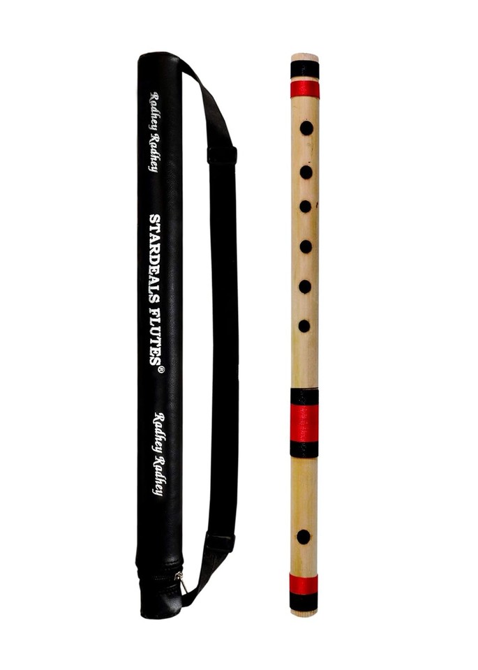 Bamboo Bansuri Flute C Sharp 6 Hole 17 Inch Professional with Carry Bag | eBay