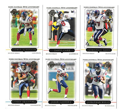 2005 TOPPS NFL FOOTBALL TEAM SET HOUSTON TEXANS (12) RC'S,CARR,JOHNSON ...