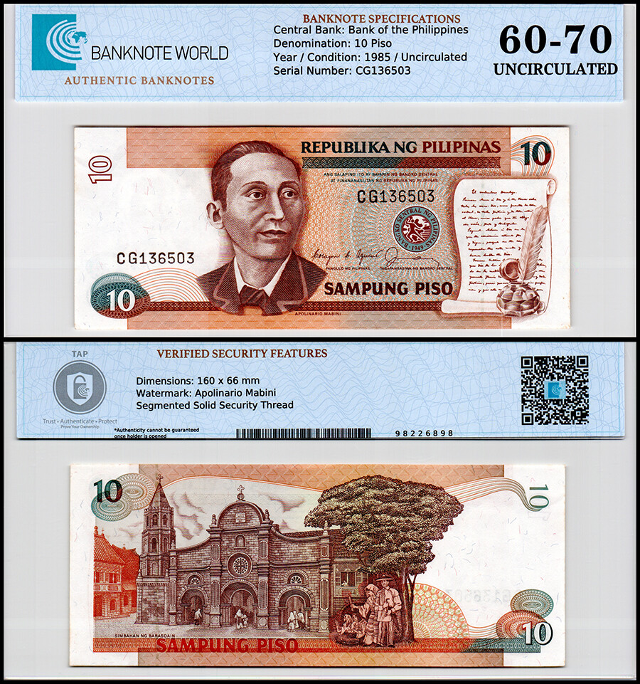 10 Philippine Peso Bill