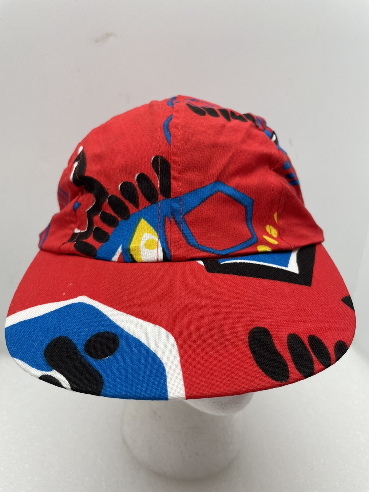 1990s WENDYS EMPLOYEE SNAPBACK HAT RED TRIBAL PATTERN… - Gem