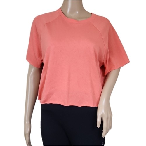 Topshop Raglan Coral Crop Tee | eBay