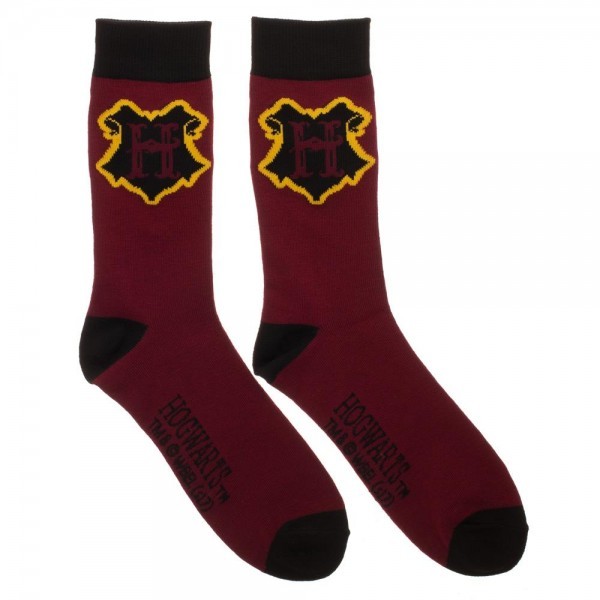 2 Pairs Harry Potter Crew Socks Men's Pack Hogwarts School Houses ...