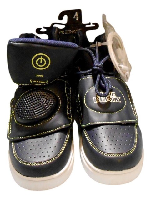 Shoe Beatz Rechargeable Bluetooth Speaker Shoes in Black Girls Size 4 ...