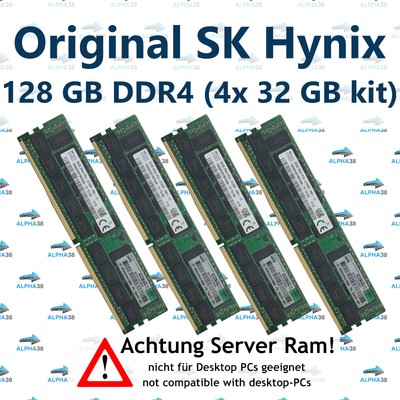 128GB 4x 32GB Rdimm DDR4-2133 Fujitsu Primergy CX2550 M1 Liquido ...