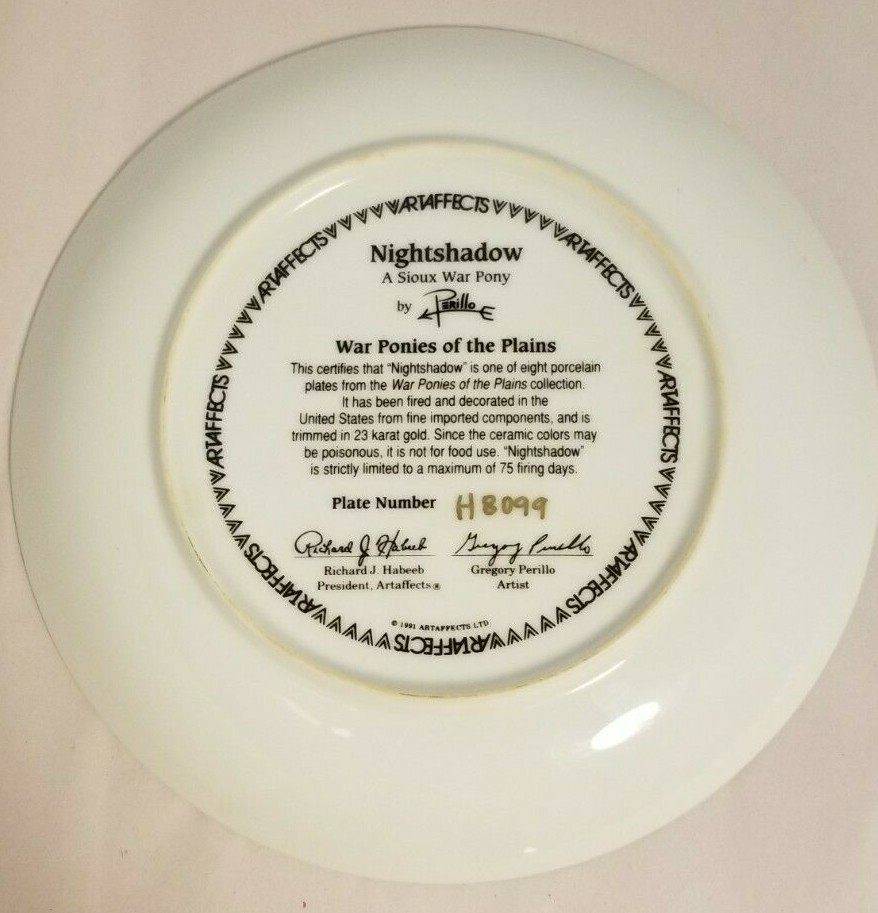 Perillo War Ponies Of The Plains Nightshadow a Sioux War Pony Plate 8 ...