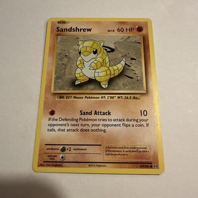 Pokemon XY Evolutions Sandshrew Common Card 54/108 NM | eBay