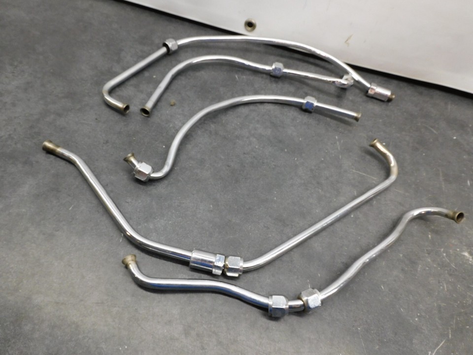 Harley Shovelhead Panhead Knucklehead Chrome Oil Line Parts Lot 2621 | eBay