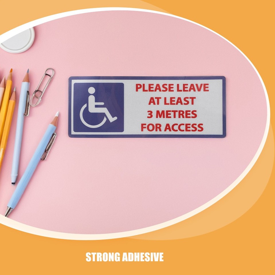 4 Pcs Disable People Accessories Disability Sticker Handicap Sign ...