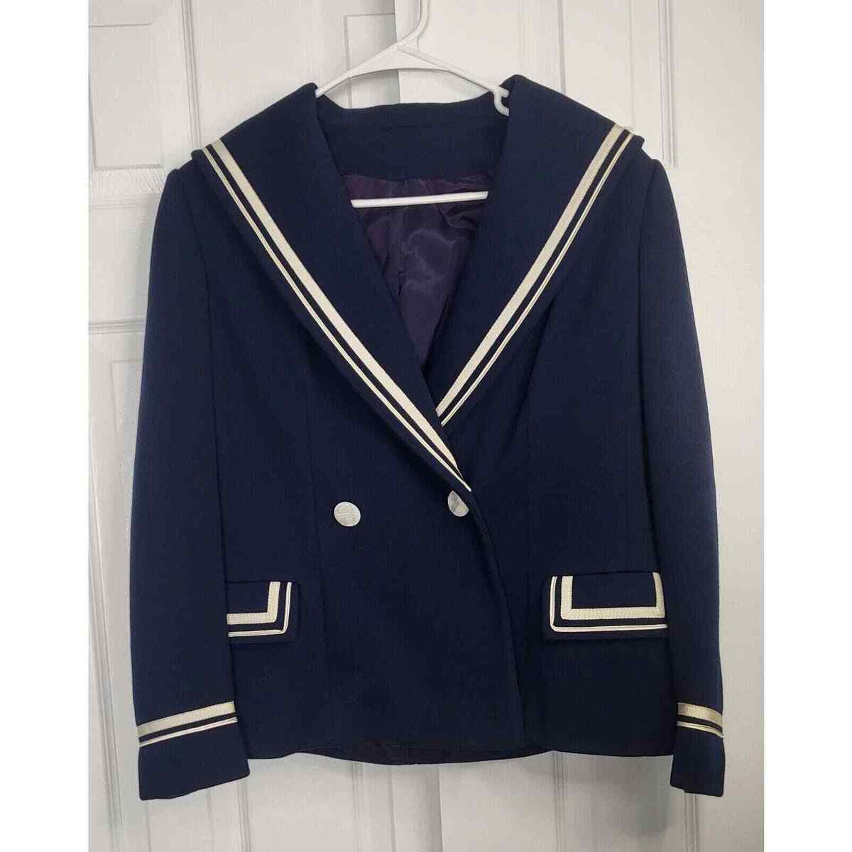 Vintage Navy Sailor Jacket By Garé- Women's Size Small Vintage Navy Sailor Jacket By Garé- Women's Size Small