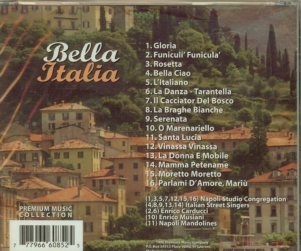 BELLA ITALIA - 16 ITALIAN FAVORITES - CD - NEW 777966608525| eBay