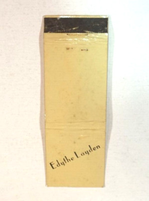 Matchbook Edythe Layden Name Cover | eBay