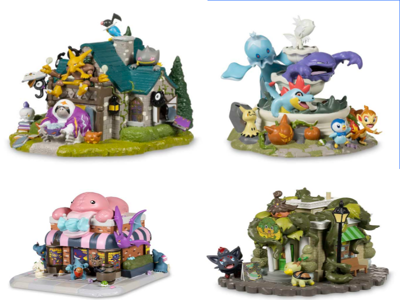 Pokemon Center Haunted Pokemon Village Halloween - House Figures (Set ...