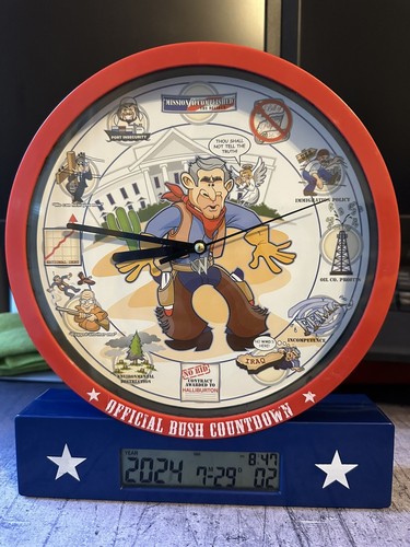 GEORGE W. BUSH COUNTDOWN ANALOG AND DIGITAL CLOCK | eBay