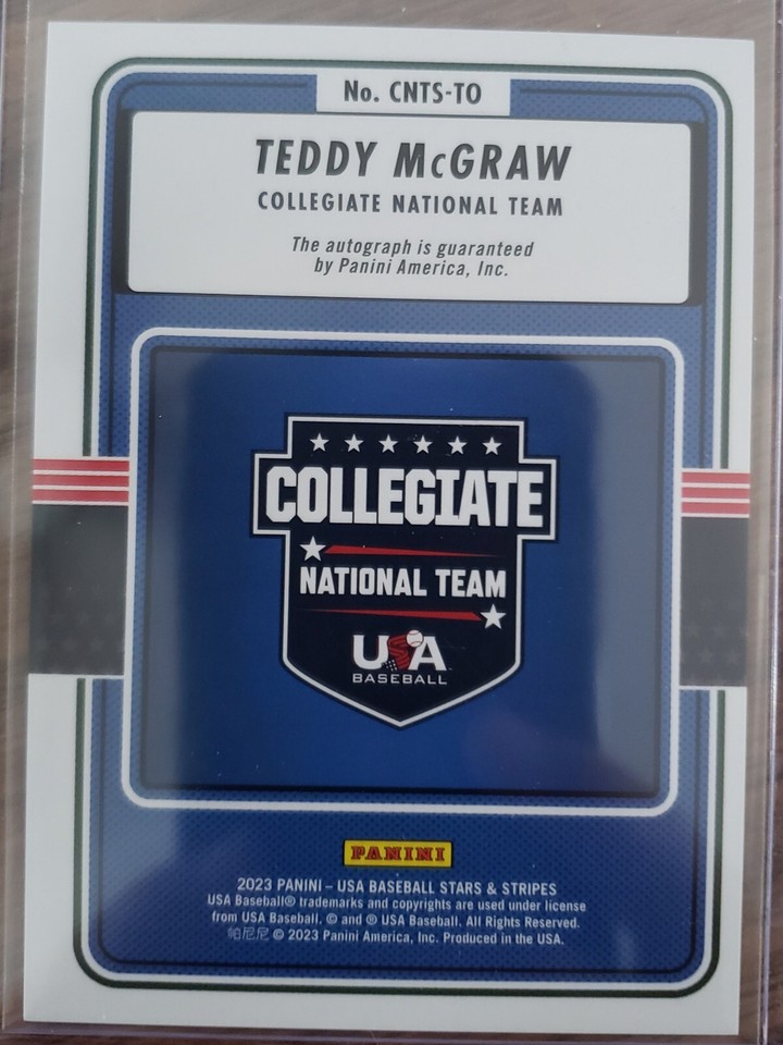 Teddy McGraw 2023 Panini Stars & Stripes USA Holo Autograph #050/100 | eBay