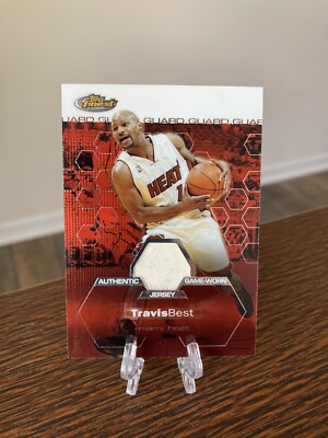 2002-03 Topps Finest Game-Worn Jersey /999 Travis Best #124 RARE Heat ...