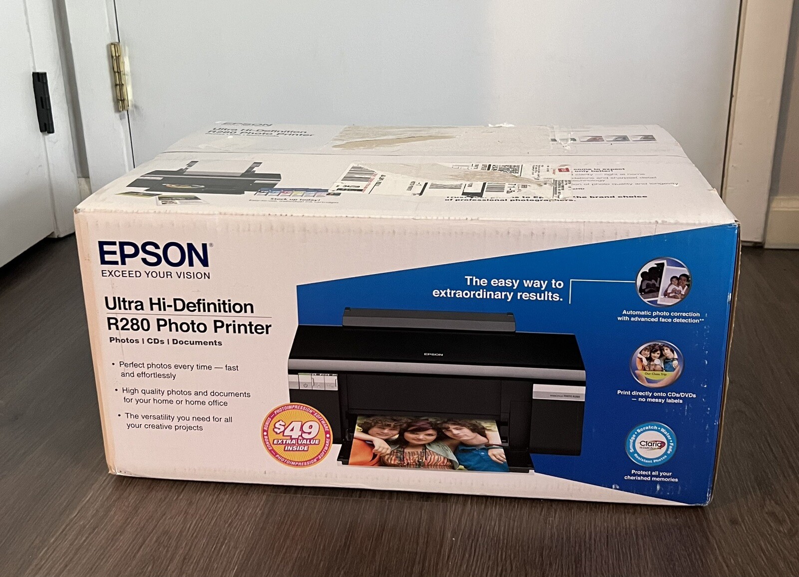 Epson Stylus Photo R280 Ultra High Definition Printer w/ CD/DVD Tray ...