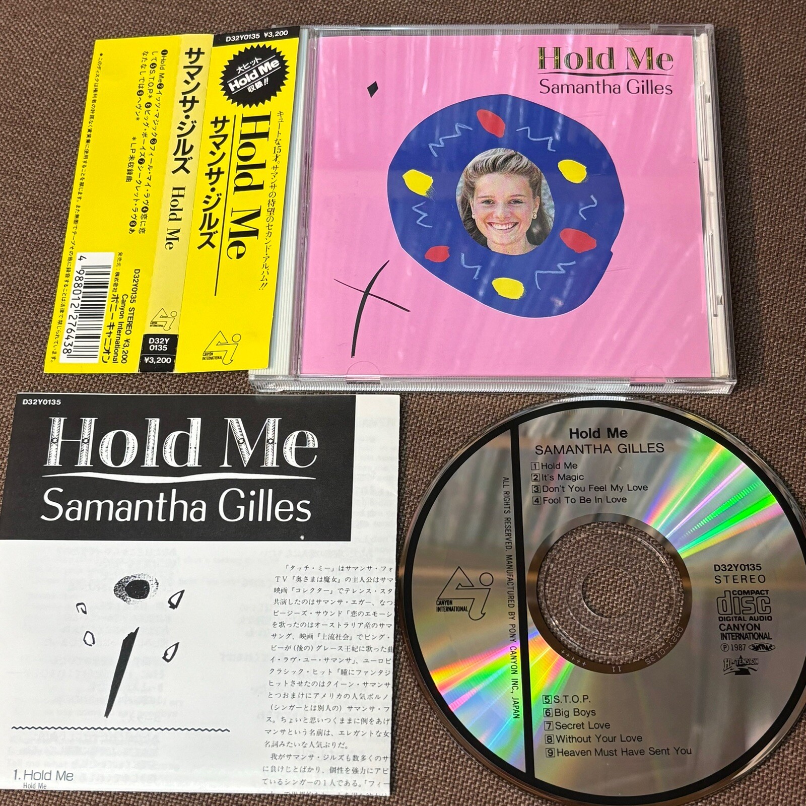 SAMANTHA GILLES Hold Me JAPAN CD D32Y0135 w/ OBI + INSERT 1987 issue ...