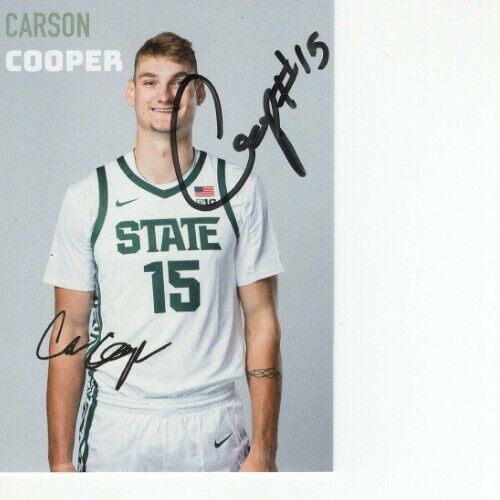 Michigan State Spartans Carson Cooper Autographed Basketball Card | eBay