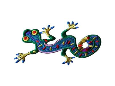 Lizard Gekko Salamander Hippie Hippy Embroidered Iron On Sew On Patch ...