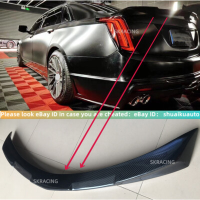 Fits For Cadillac CT6 2016-2018 Real Carbon Fiber Rear Trunk Spoiler ...