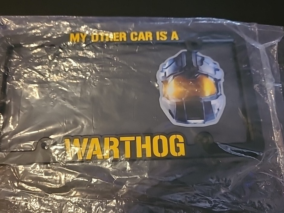 'my Other Car Is a Warthog' Halo License Plate Frame Master Chief Decal ...