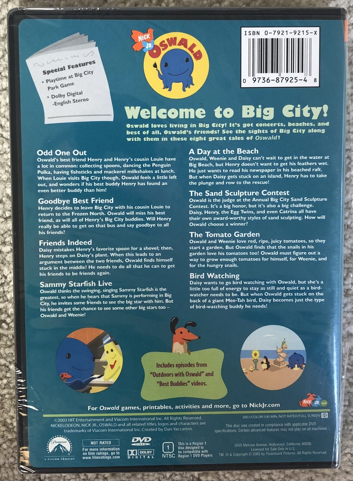 NEW Oswald Nick Jr. Welcome to Big City DVD Kids TV Show Octopus ...