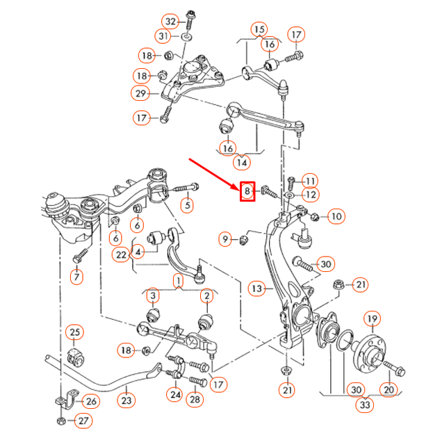 Audi A6 C6 Front Tie Rod Lock Screw WHT001480 Genuine for sale online ...