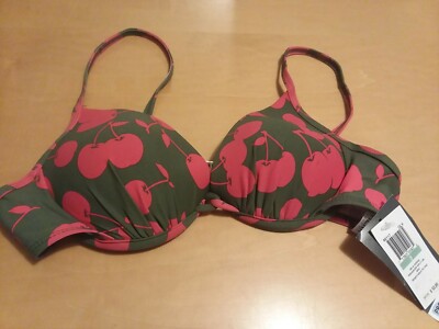 Sexy NWT ATHENA Size 8 Cherry Cherries UW Bikini Swim Bathing Suit Top ...