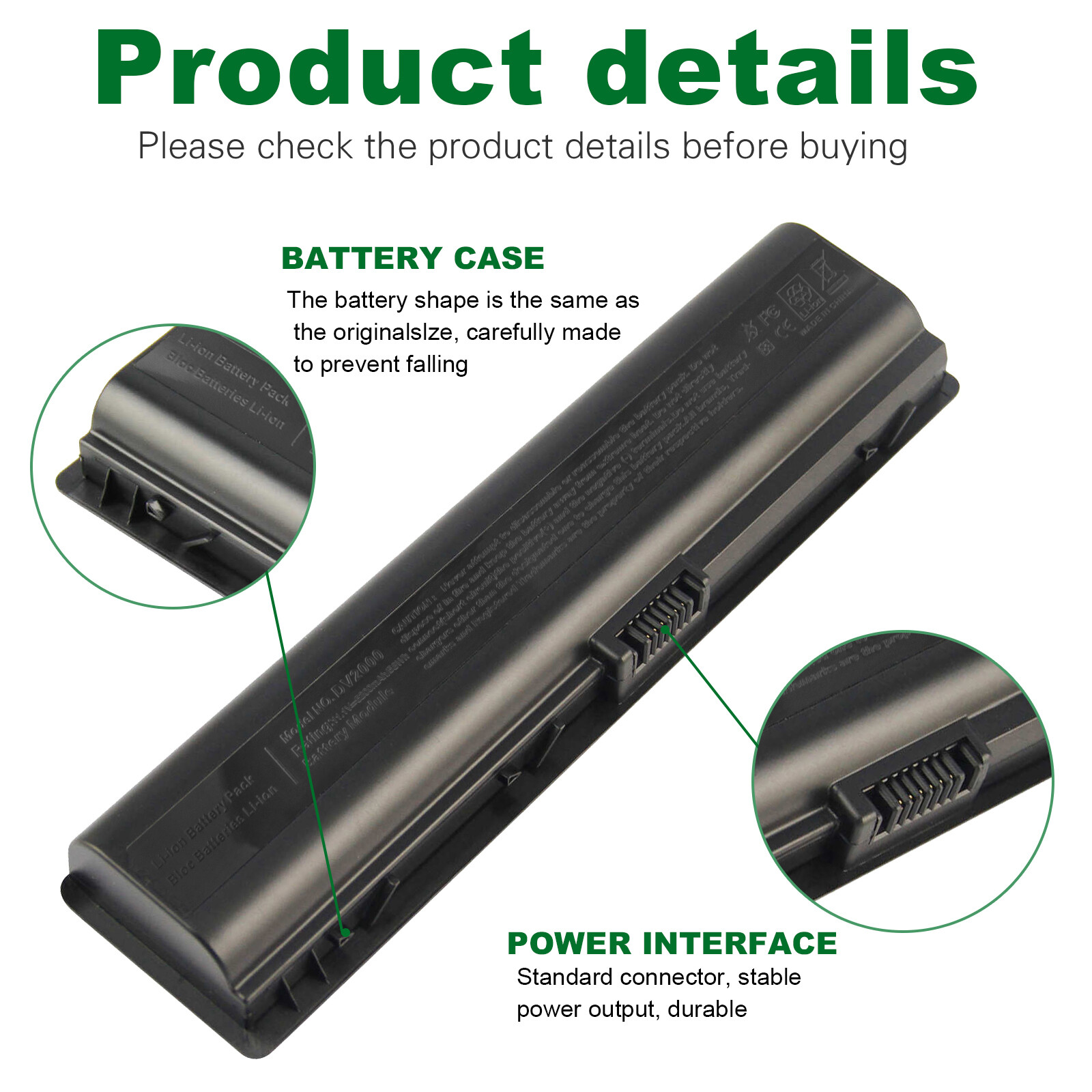 DV2000 Battery for HP Pavilion DV6000 DV6100 dv6500 dv6700 dv6800 ...