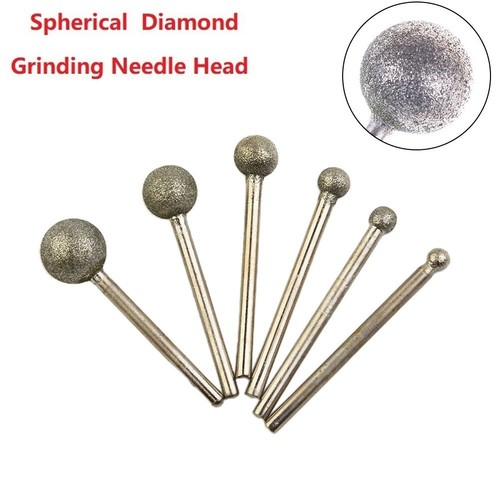 Diamond Round Ball Burr Metal 6pcs Drilling Kit Pack Round Set Tool ...