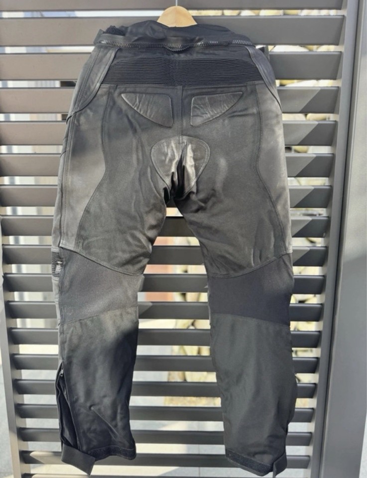 Richa Leather and Textile Motorcycle Trousers Size M Short Leg Black ...