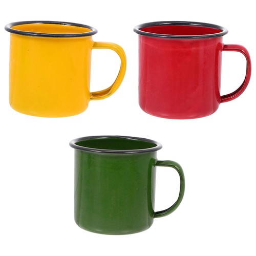 3 Pcs Tasse En Émail Coloré Tout-petit Enfant Tasses Ménager À Eau | eBay