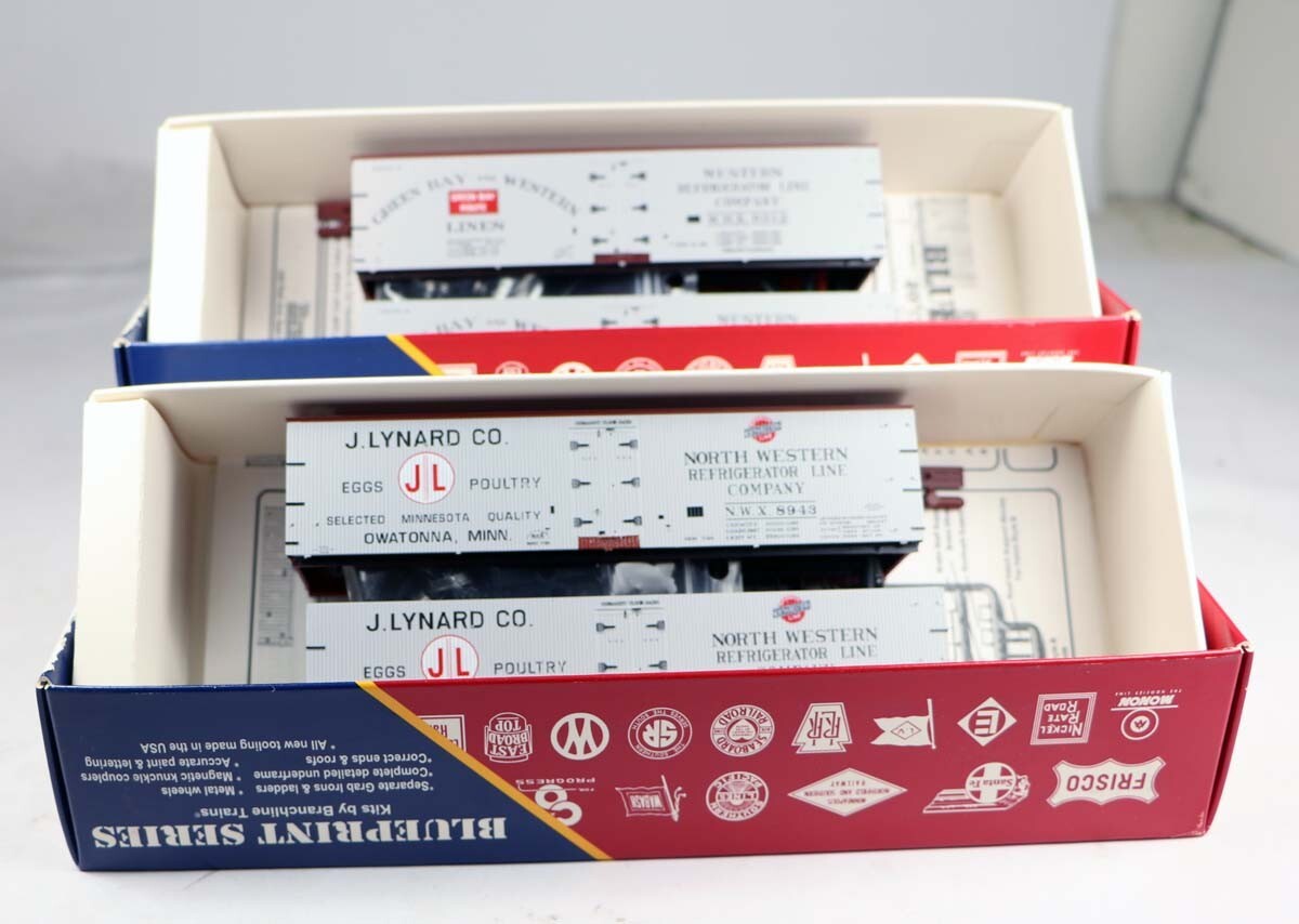 (2) Branchline Trains #1211/1303 Reefer Kits WRX-GB&W/J. Lynard PY 1/87 ...
