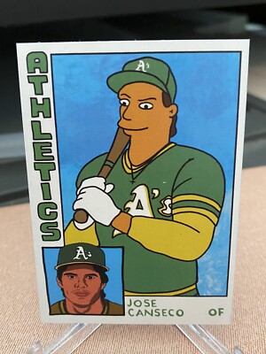 JOSE CANSECO THE SIMPSONS At The Bat ACEO Custom Baseball Card ...