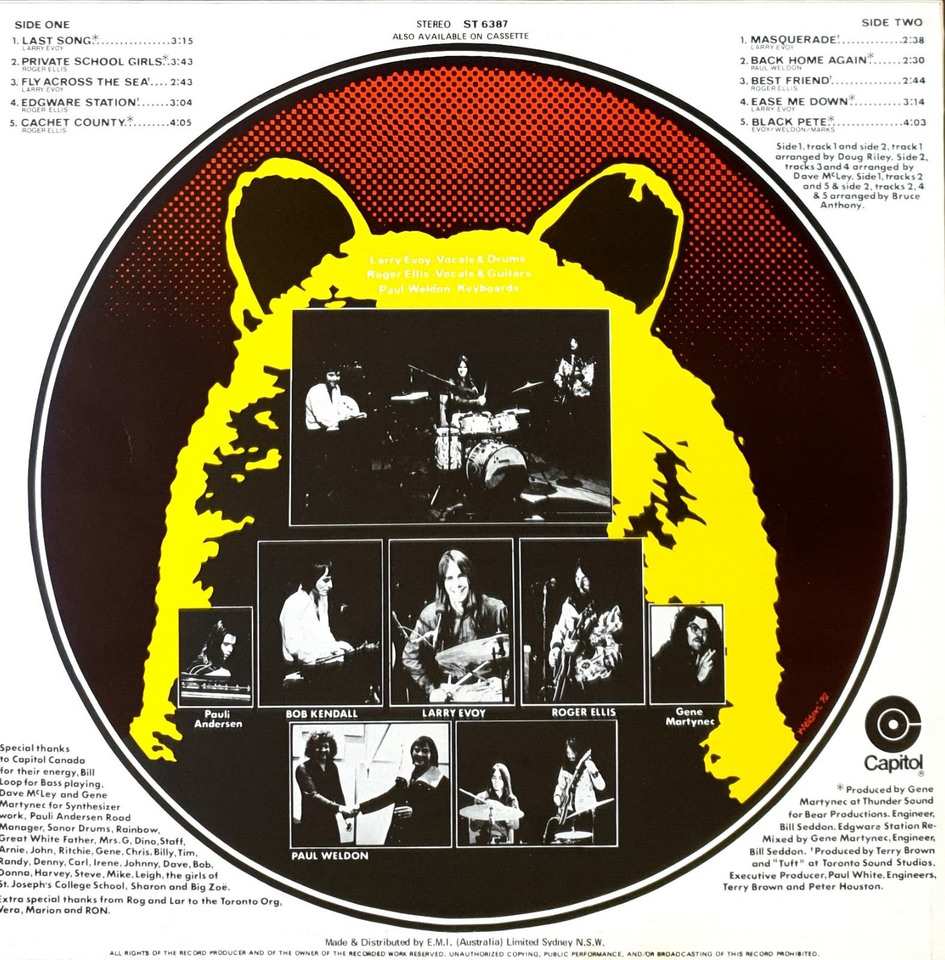 Edward Bear – Last Song Vinyl LP Capitol Records Australia ST 6387 | eBay