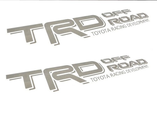 TRD OFF ROAD Decals Stickers Silver Vinyl For Toyota Tacoma Tundra 4x4 ...