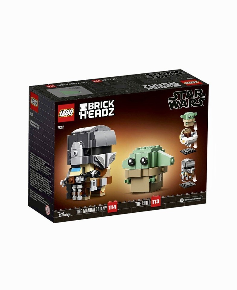 LEGO (75317) BrickHeadz Star Wars The Mandalorian & The Child (295 ...