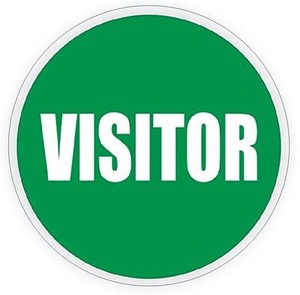 Visitor Hard Hat Decal Hardhat Sticker Helmet Safety H90 Green | eBay