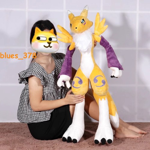 New 80cm Digimon Renamon Plush Doll Stuffed Dress Up Toy Pillow Digital ...