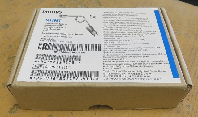 Philips M1196A or 989803128631 Reusable Clip Adult Spo2 Sensor for sale ...