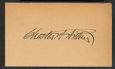 Chester A Arthur Autograph Reprint On Original Period 1881 3X5 Card | eBay