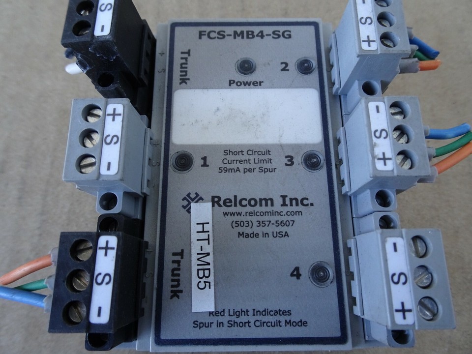 Relcom 4-port FieldBus Mega Block FCS-MB4-SG With connectors/ spur, | eBay