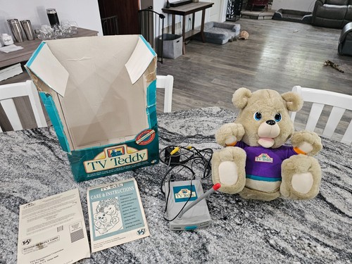 1993 TV Teddy Bear Television First Interactive Talking Friend Vintage ...