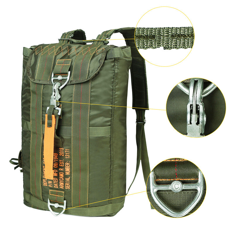 Airborne Parachute Bag Tactical Backpack Military Duffle Pilot survival ...