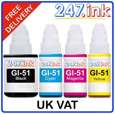 GI-51 Ink Bottles for Canon Pixma G-Series G3520 G3560 (Set of 4) non ...
