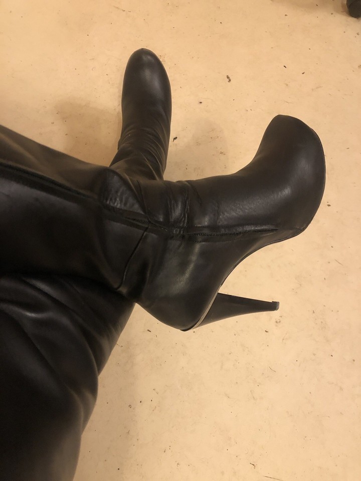 Fernando Berlin Model 318 Leather Stiletto Thigh Boots UK8 | eBay