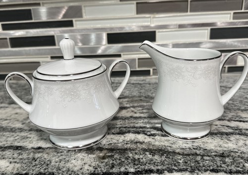 Noritake China Creamer & Sugar Bowl In The Misty #2883 Pattern ...
