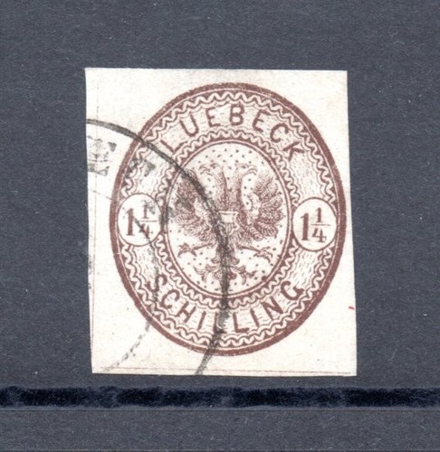 Lubeck (AD) 1864 Freimarke 13 Wappen (gepruft Engel BPP) luxus ...