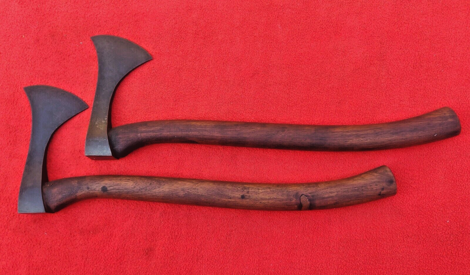 Set of 2 Hand forged 18th Century French Tomahawk Axe With Rosewood ...