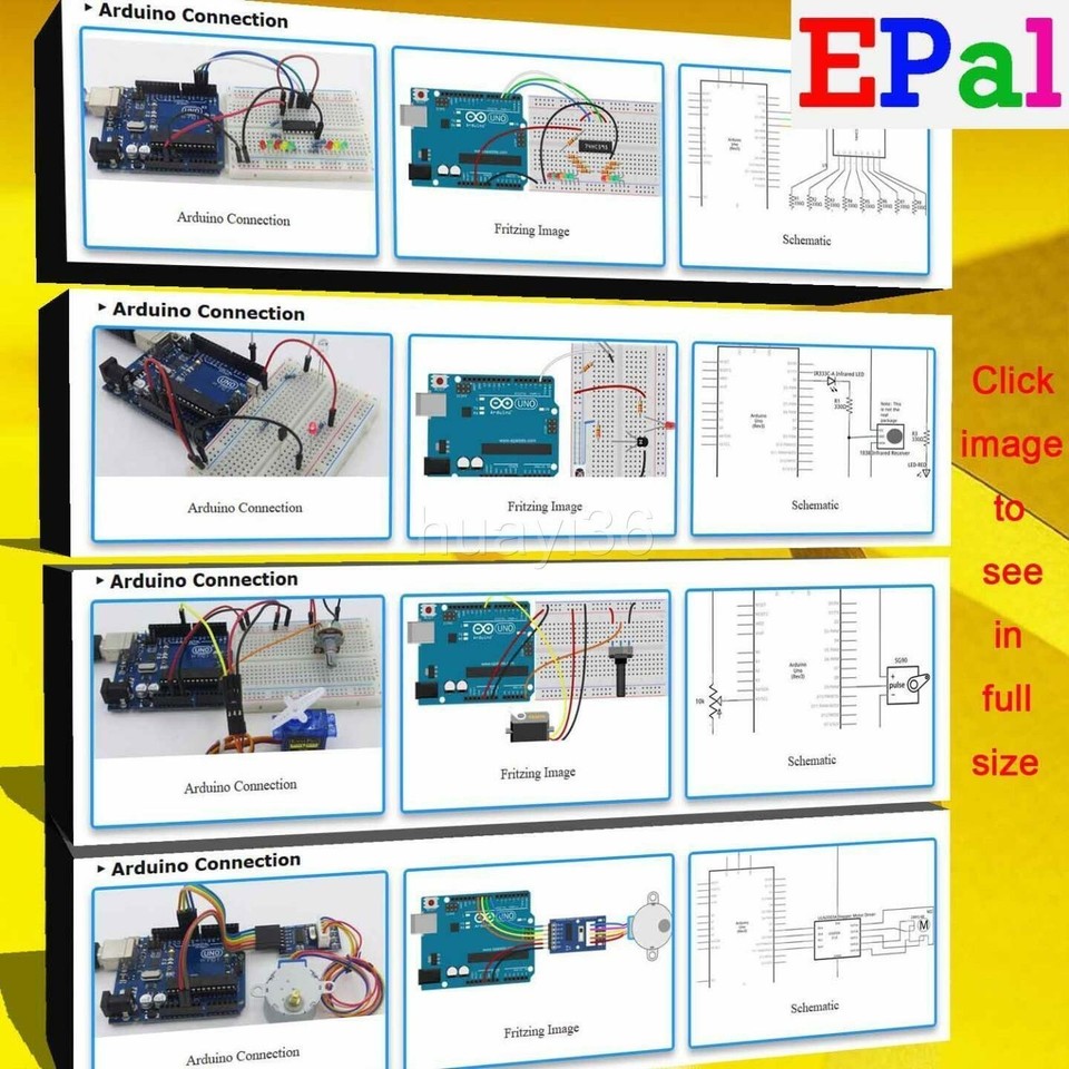 EPAL New Ultimate Starter Kit Compatible with Arduino Uno R3, Servo ...
